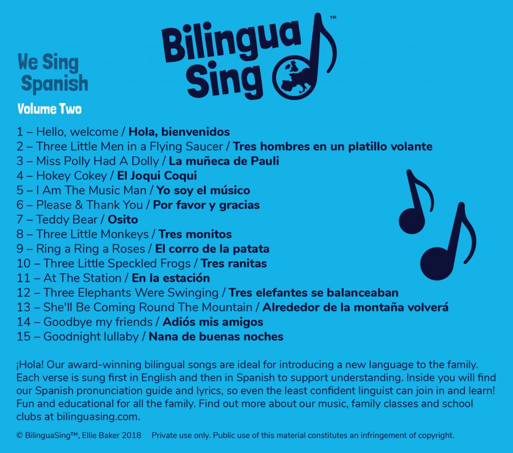 BilinguaSing | Spanish Songs for Children | 6 Album Full Collection ...